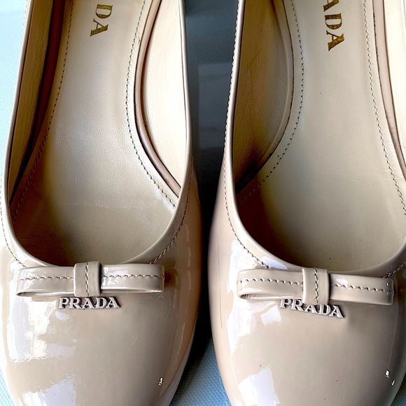 Prada | Shoes | Prada Pink Leather Low Heel | Poshmark